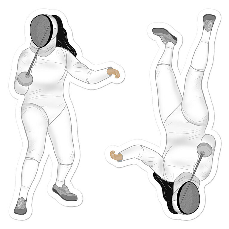 Shop Cool Original Fencing Stickers Online - Fencing Love