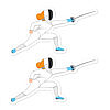 Left-handed fencer attack sticker - Fencing Love