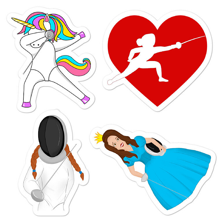 Shop Cool Original Fencing Stickers Online - Fencing Love