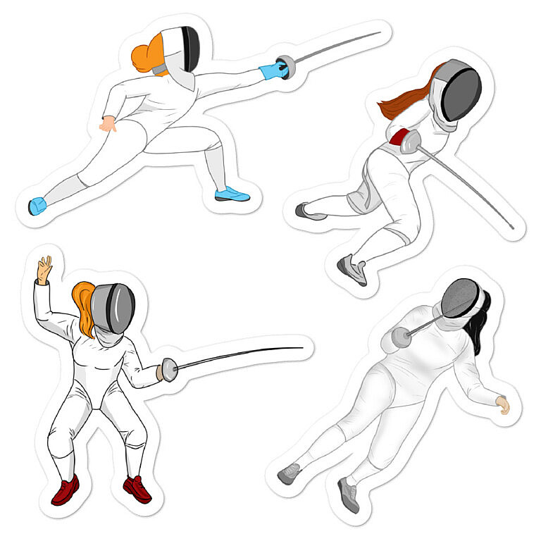 Shop Cool Original Fencing Stickers Online - Fencing Love