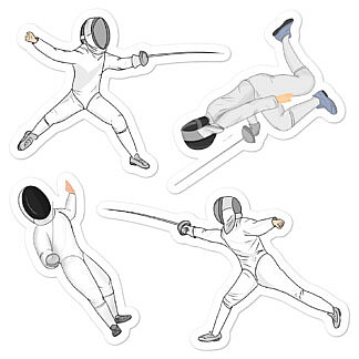 Shop Cool Original Fencing Stickers Online - Fencing Love