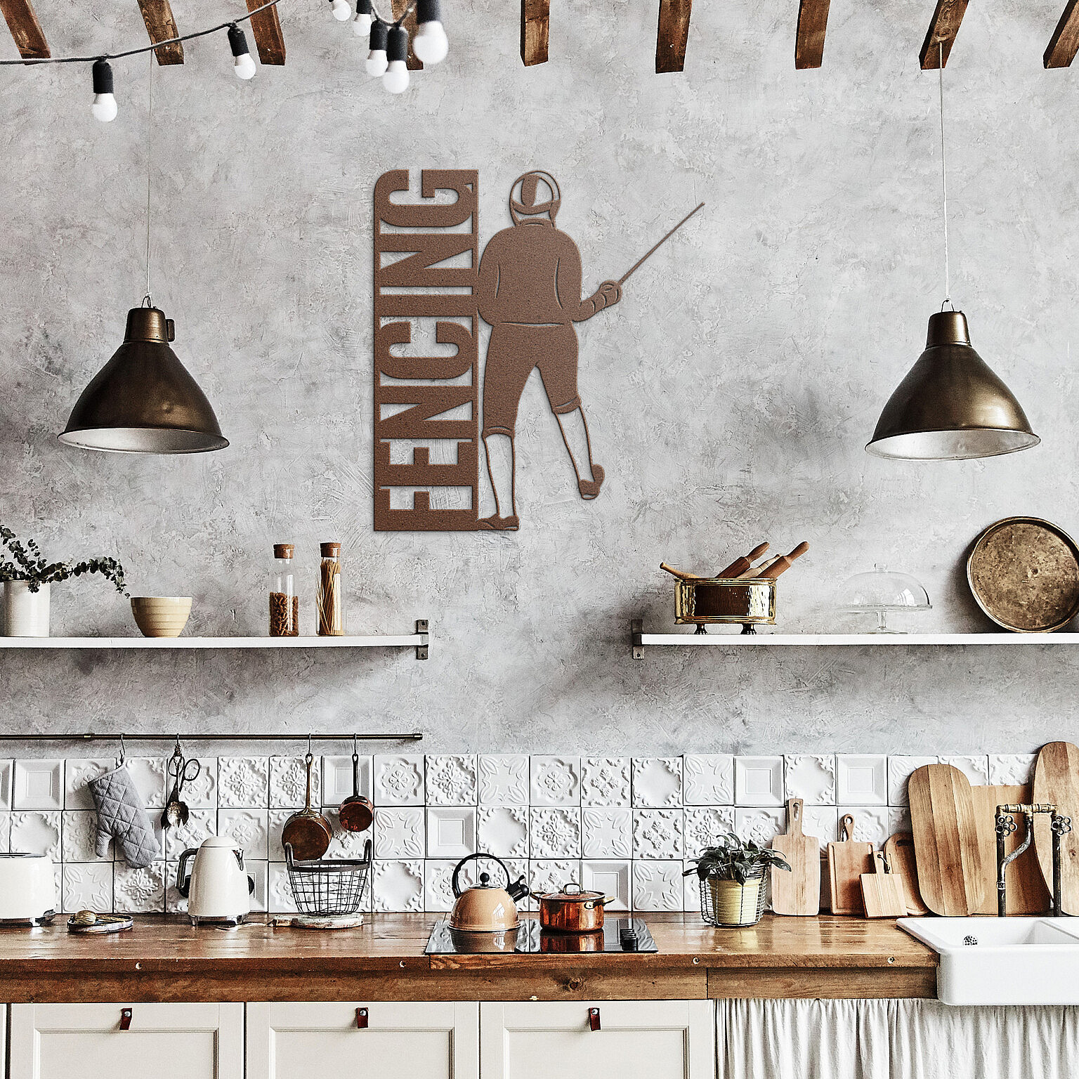 Fencing Metal Sign - Fencing Love