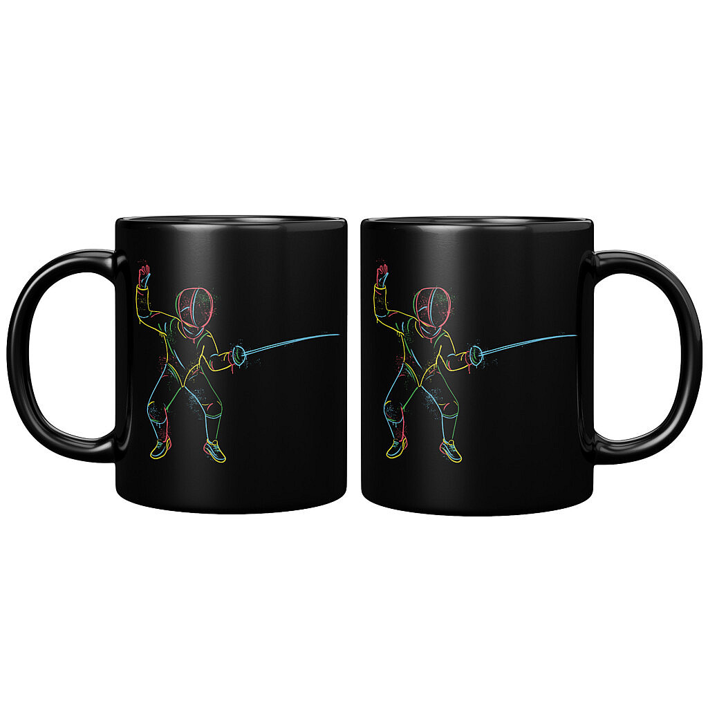 Graffiti Fencer Mug - Fencing Love