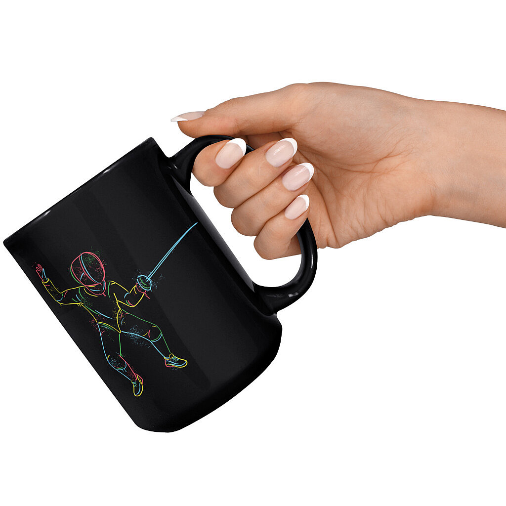 Graffiti Fencer Mug - Fencing Love